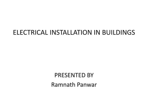 Design of Electrical Installation of Buildings.ppt