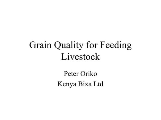 Proximate / Weende System Analysis of Feeds & Fodder | PPT