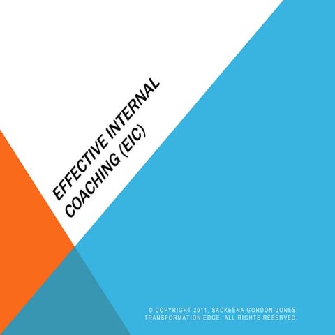 Effective Internal Coaching 2011 | PPT