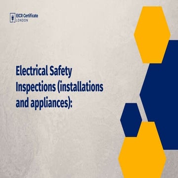 Electrical Safety Inspections (installations and appliances): | PPTX