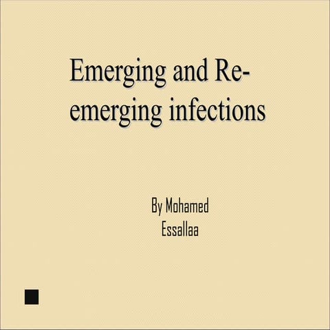 lecture about emerging infectious diseases | PPT