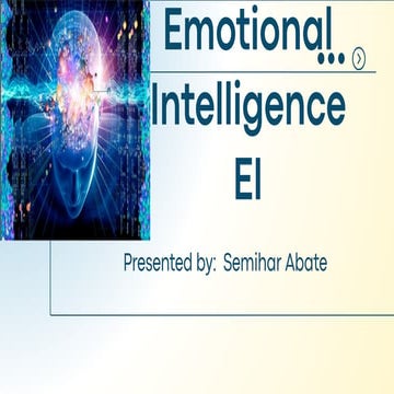 Emotional Intelligence (EI) Versus IQ .pptx