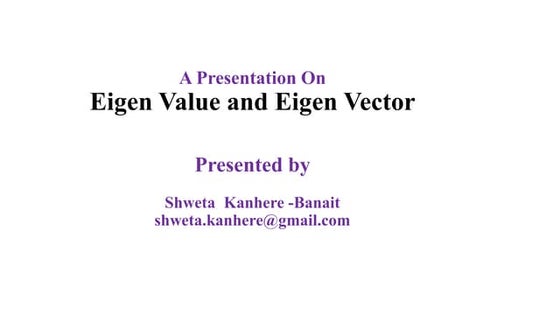 Application of Eigenvalues and Eigenvectors: Understanding Concepts ...