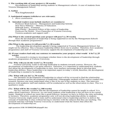 Eight questions sample | PDF