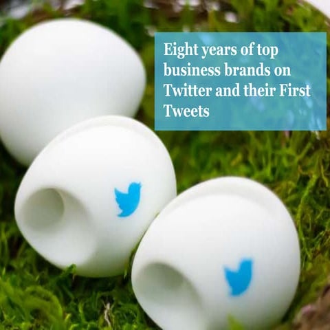 Eight years of top business brands on twitter and their first tweets | PPTX