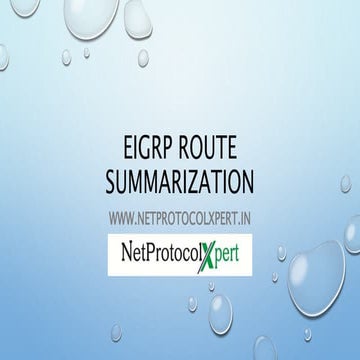 EIGRP Route Summarization | PPT