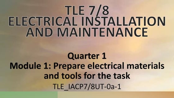 TLE 8- ELECTRICAL INSTALLATION QUARTER 3 MODULE 1 (COSIDO).pdf
