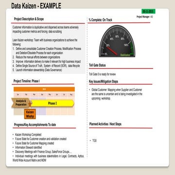 Eim project status example of scope | PDF