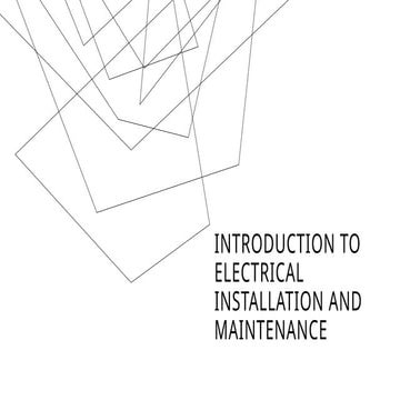 What is electrical installation and maintenance | PPTX