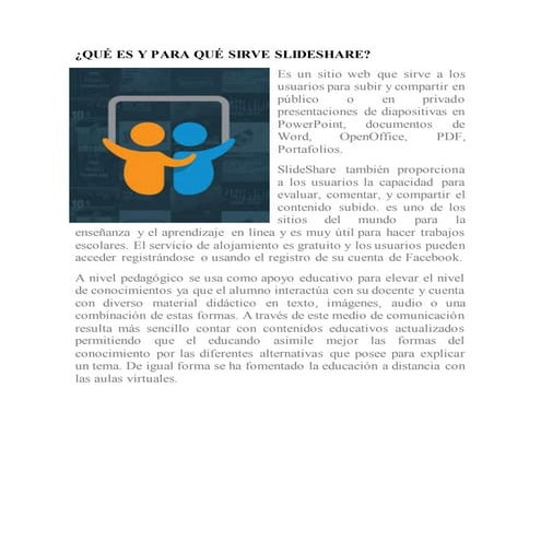 slideshare, definición, importancia y es fácil de usar | PDF