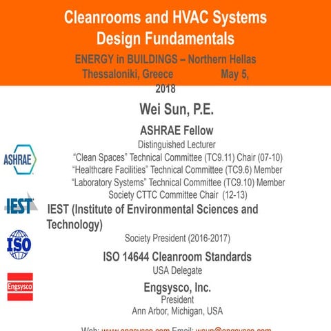 EinB-NH2018_Presentation_Sun (Cleanrooms & HVAC SYstems Design ...