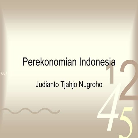 Perekonomian Indonesia 1 | PPTX