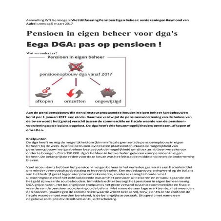 Einde pensioen in eigen beheer | PDF