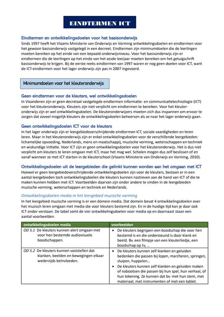 De verschillende doelen in ICT voor kleuteronderwijs.docx
