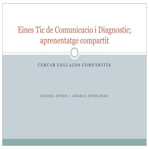 Eines tic de comunicacio i diagnostic | PPSX