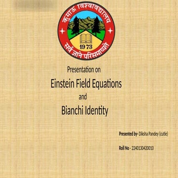 einstein field equation and bianchi identity.pptx