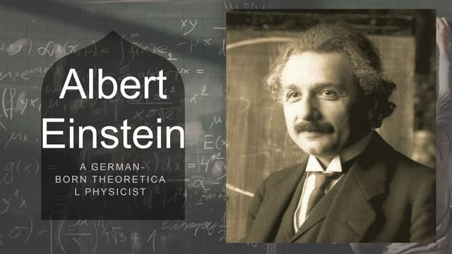 Presentation on einstein | PPT