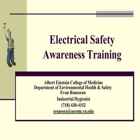 electricalsafetyawarenesstrainings | PPTX