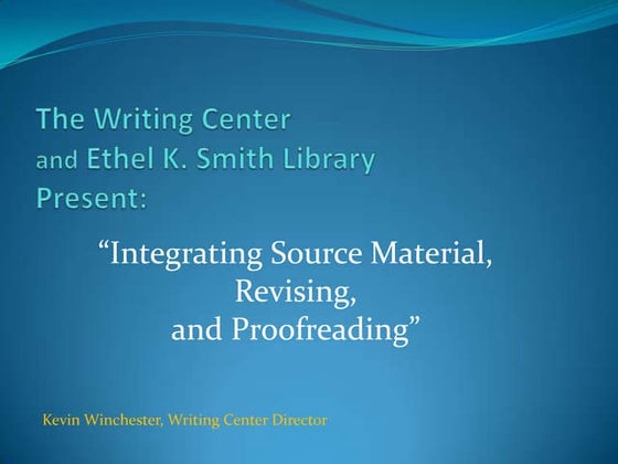 Integrating sources | PPT