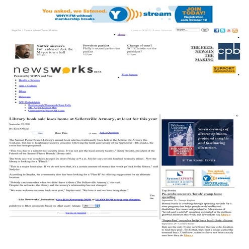 Perkasie Library NewsWorks story | PDF | Public Radio | Talk Radio