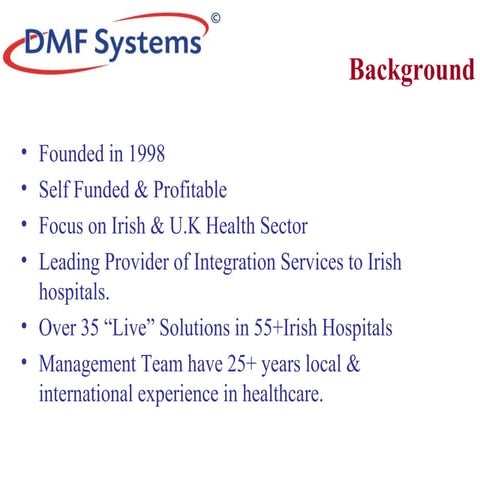 DMF Systems Introduction | PPT