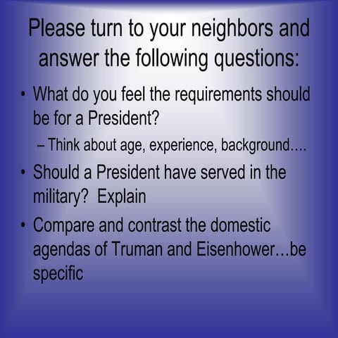Eisenhower domestic policies | PPT