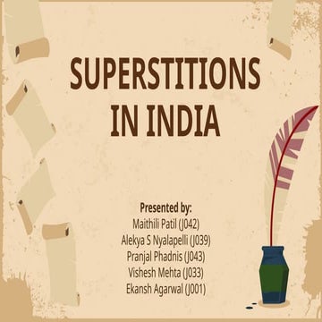Superstitions in India PowerPoint presentation | PPTX