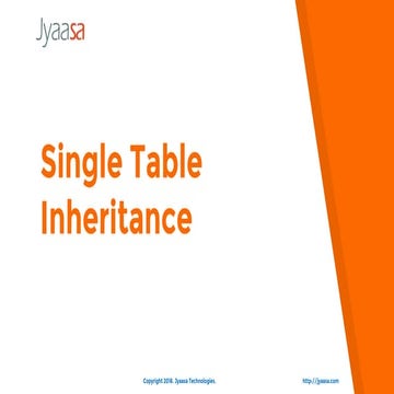 Single table inheritance | PPTX