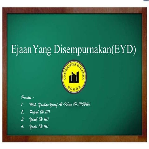 Ejaan yang disempurnakan(eyd)eea | PPTX