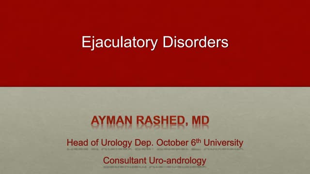 Premature Ejaculation | PPTX