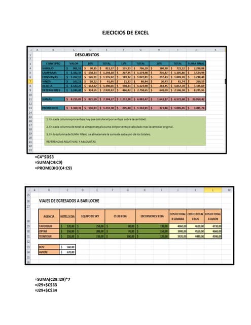 Informatica word ejercicios referenciales a las celdas | PDF