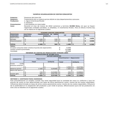 4. Ejemplo costos conjuntos | PDF