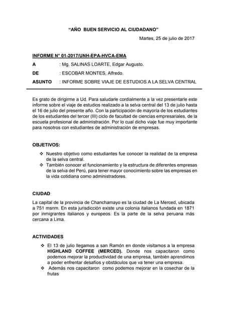 Modelo de informe de actividades | PDF