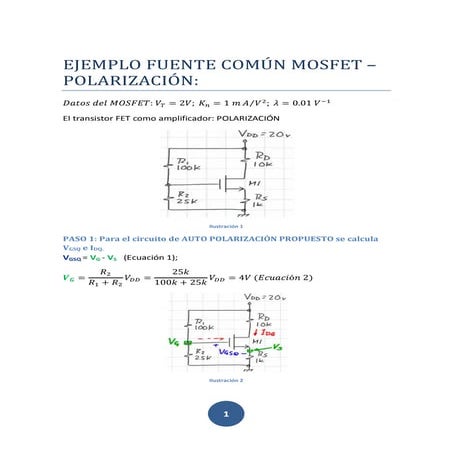Ejemplo fuente común mosfet versión final | PDF