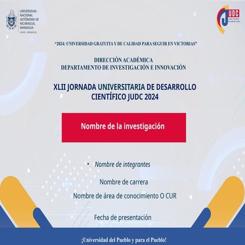 Ejemplo_Plantilla_JUDC_2024 UNAN-Managua | PPTX
