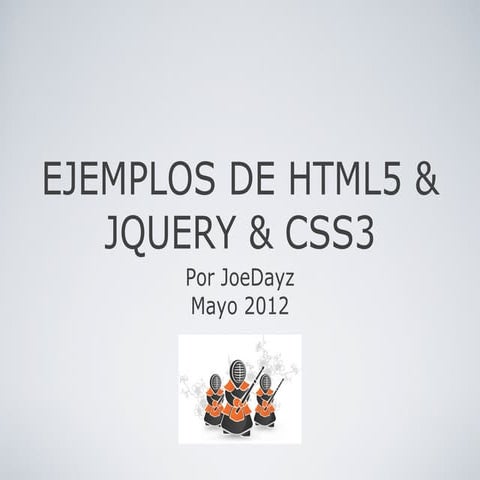 Ejemplos de sitios con HTML5 + CSS3 + jQuery | PPT