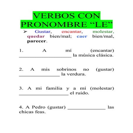 Ejemplos verbos con pronombre | DOC