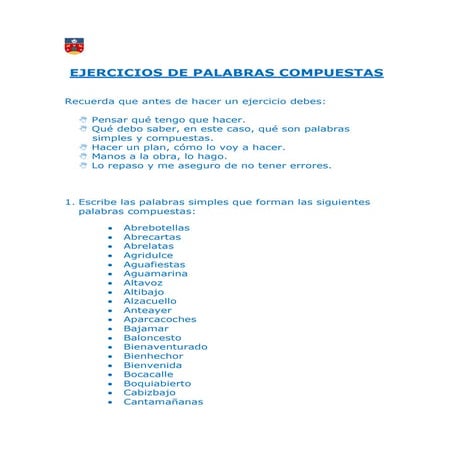 Palabras simples y compuestas | PPTX