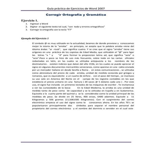 Ejercicio De Word Pdf