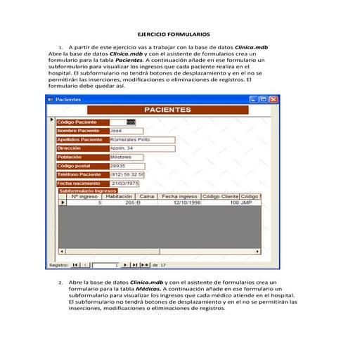 Ejercicio formularios | PDF