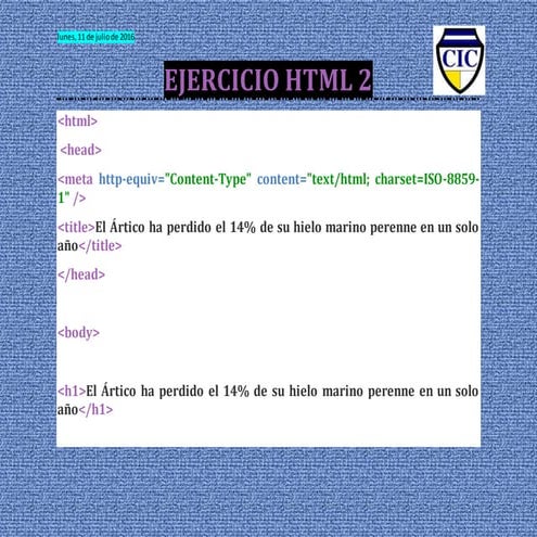Ejercicio de html 2 | DOCX