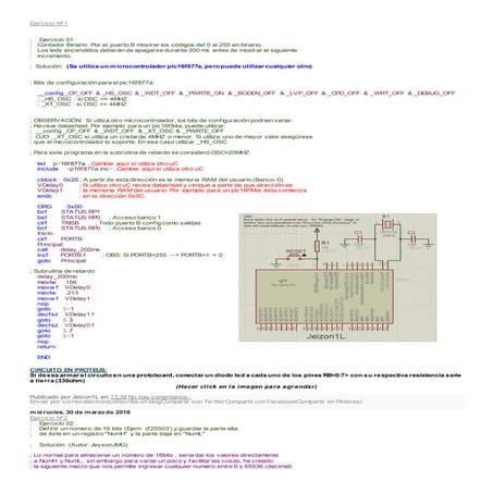 Ejercicio pic assembler | DOCX