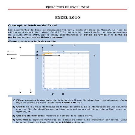 Hoja De Cálculo De Excel 2010
