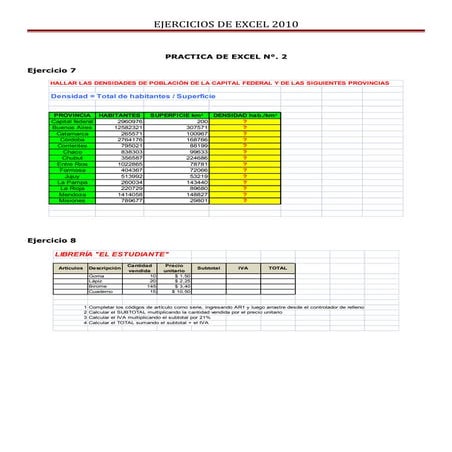 Ejercicios de informatica | DOCX