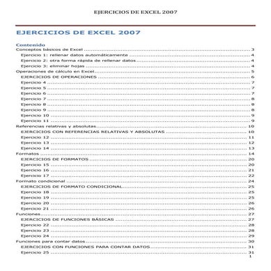 Ejercicios de-excel 2007 | PDF