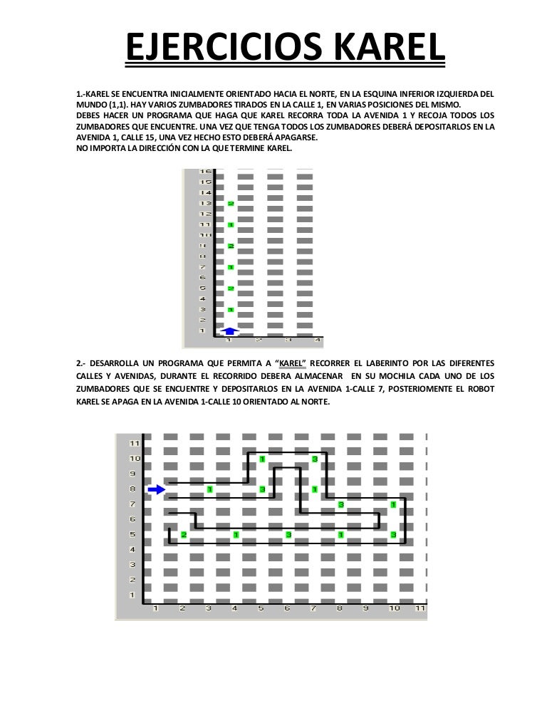 Ejercicios karel