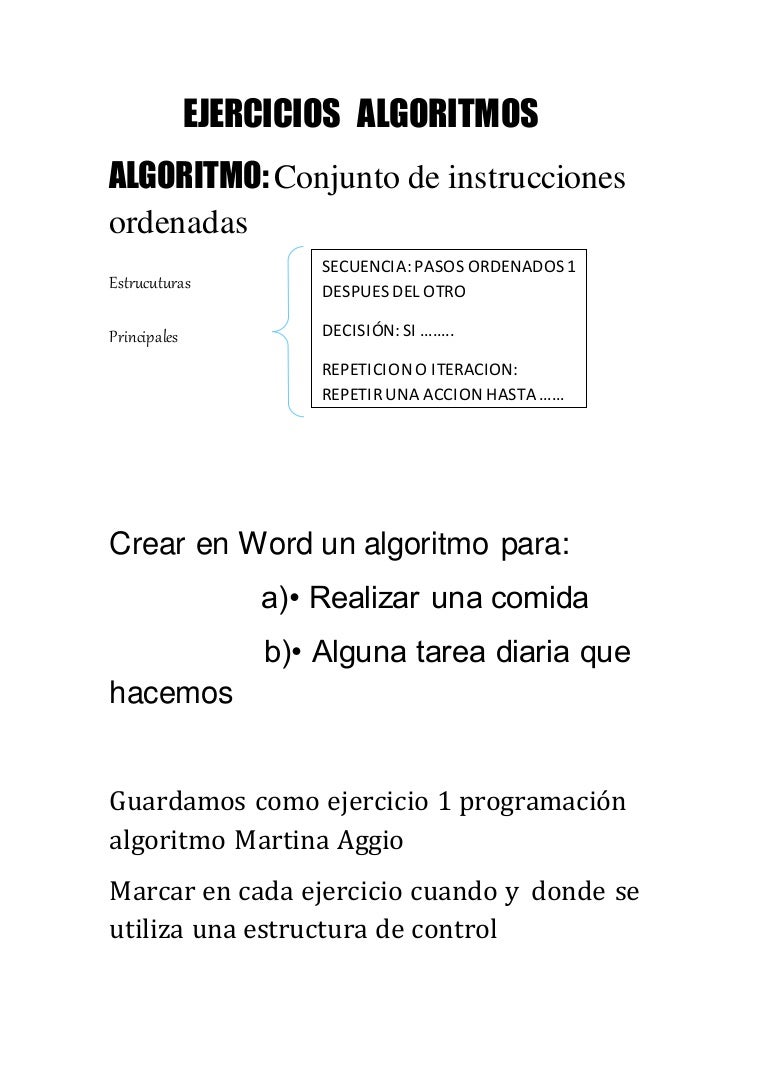 Ejercicios Algoritmos 1
