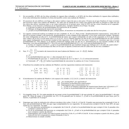 Ejercicios cmtd 1 | PDF