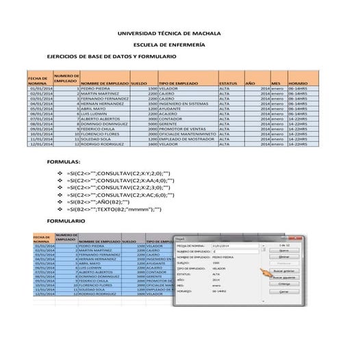 Ejercicios de bases de datos | PDF