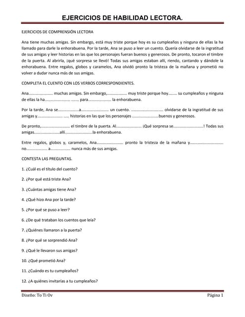 Lecturas con preguntas y respuestas 3º secundaria | PDF